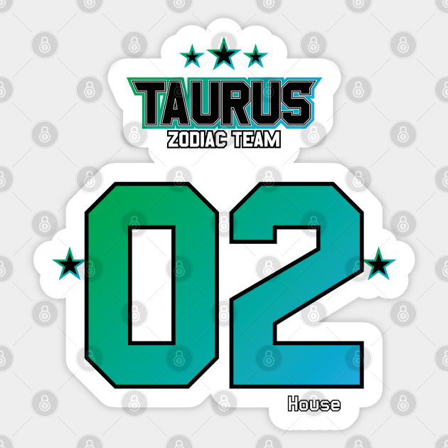 Zodiac Majesty Sport Taurus Team V3 - Taurus Zodiac Sign - Sticker | TeePublic